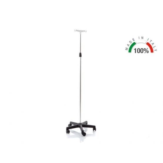 Stativ perfuzii inox cu 2 carlige - Med-Tehnica.ro